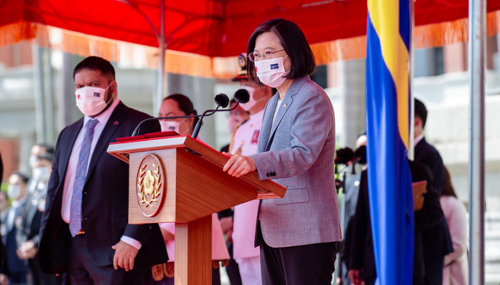 President Tsai welcomes President Russ Joseph Kun of Nauru with ...