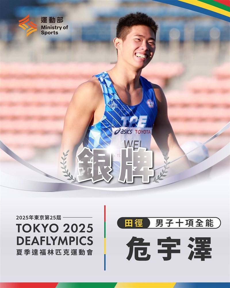Wei Yu-tze claims Taiwan's first medal at 2025 Tokyo Deaflympics ...
